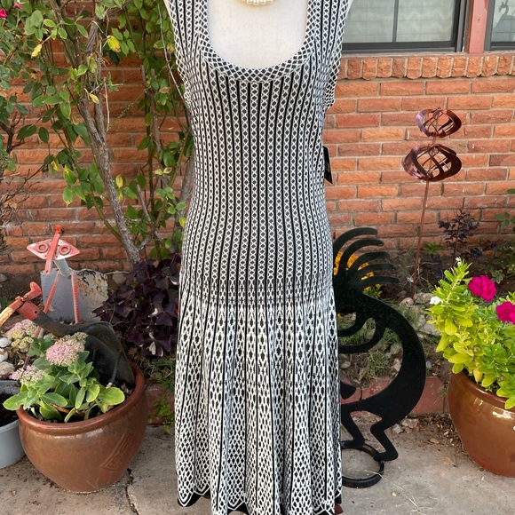 Zozo | Dresses | Zozo Large Sleeveless Blackwhite Geometric Dress New W ...